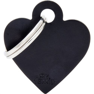 Køb Hundetegn My Family basic hjerte lille sort - hurtig levering.